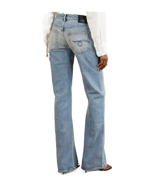 R13 Flare Low-rise Jeans