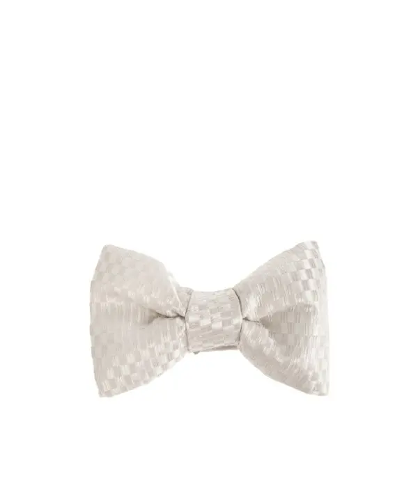 TOM FORD Checked Bow Tie - White