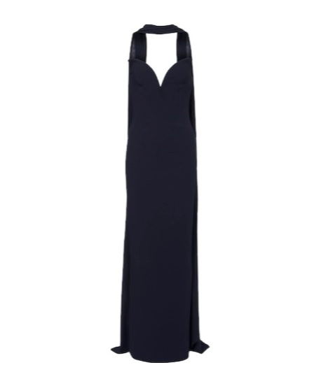 Roland Mouret Scarf-detail Corset Gown - Blue