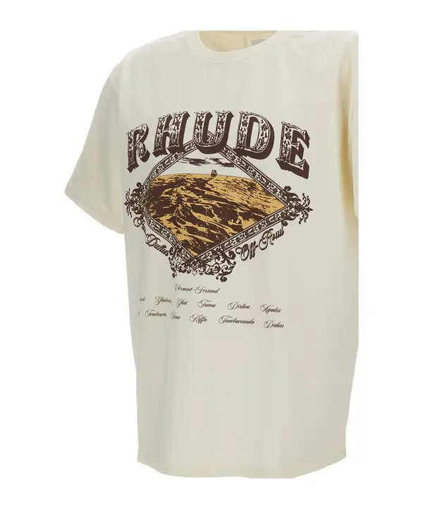 Rhude Logo Printed Crewneck T-shirt
