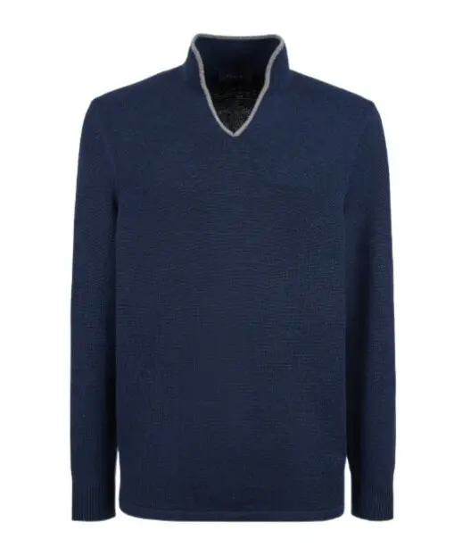 Sease Cashmere V-neck Sweater - Dark Blue