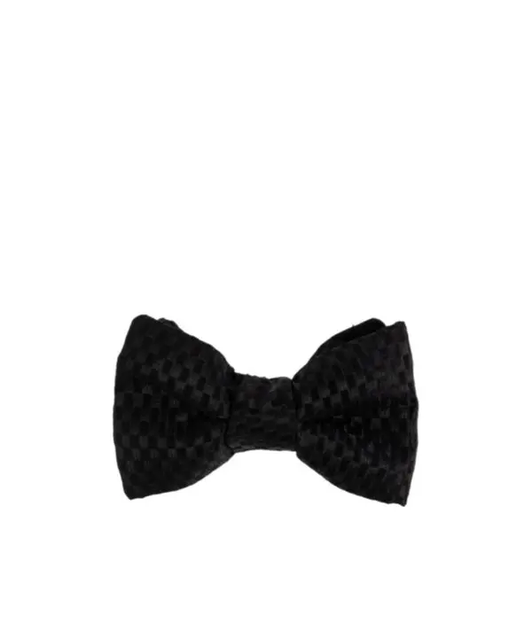 TOM FORD Geometric Pattern Bow Tie - Black