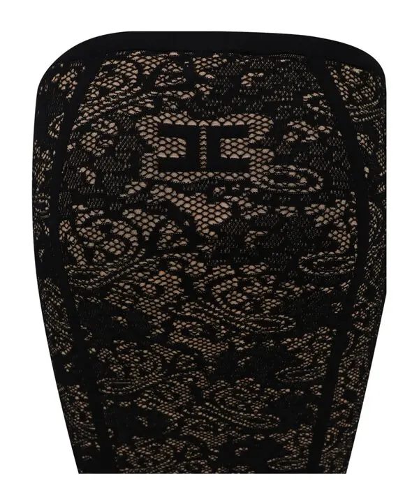 Elisabetta Franchi Lace Sheath Skirt - Black