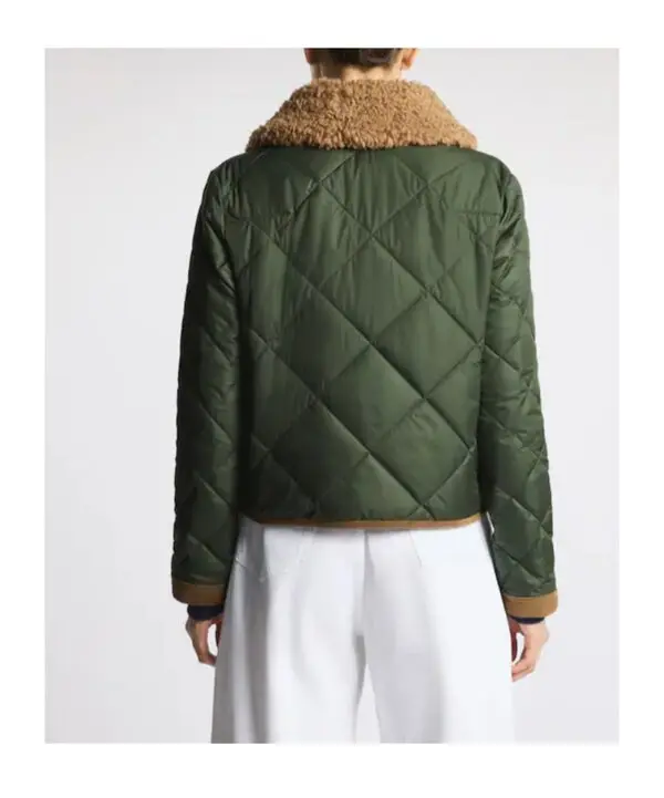 FAY Quilted Shearling-collar Jacket