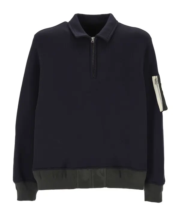Sacai Terry Zip Polo Shirt