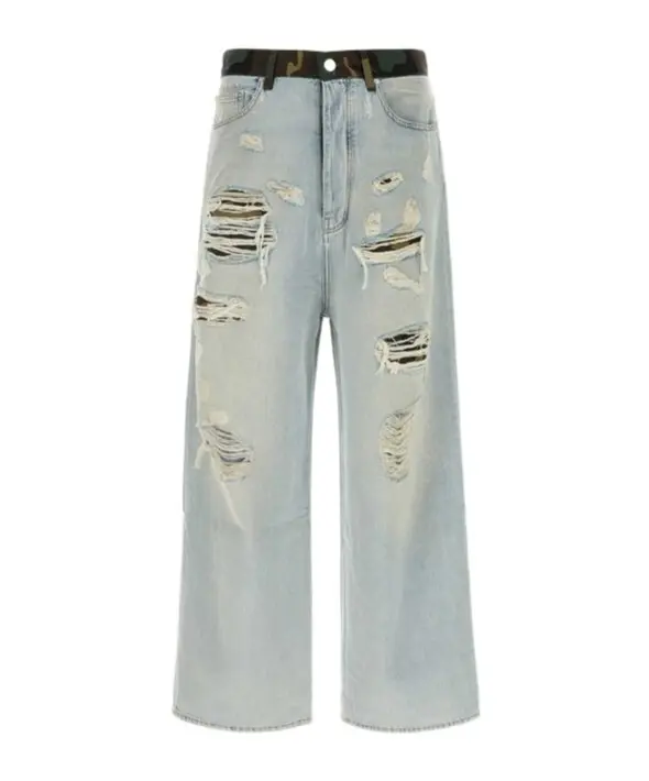 Amiri Repaired Baggy Jeans - Blue