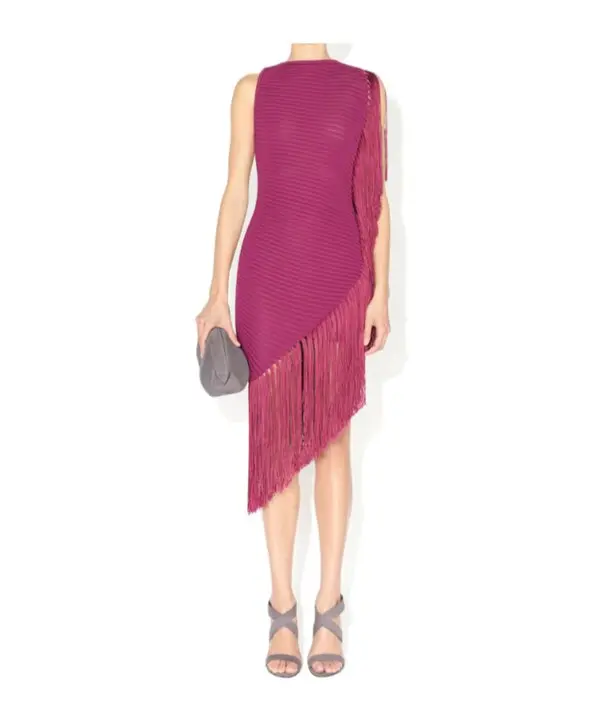 Alaïa Asymmetric Fringed Dress