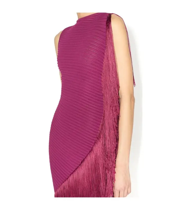 Alaïa Asymmetric Fringed Dress