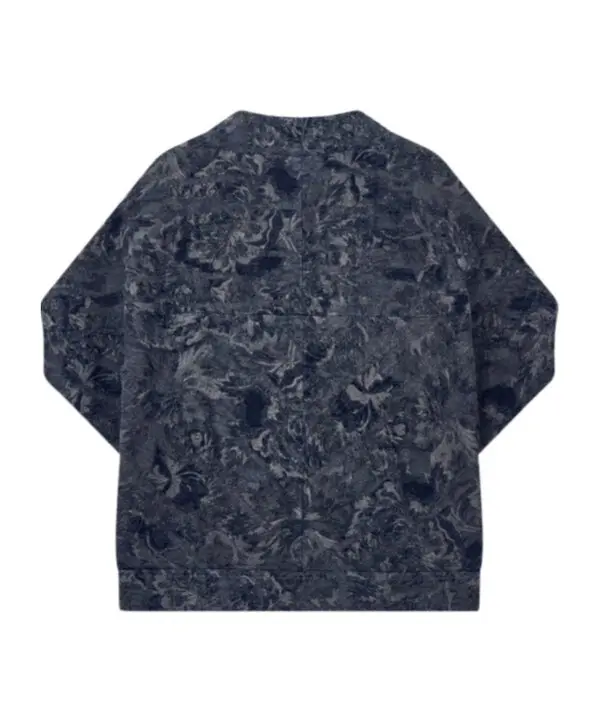 Giorgio Armani Oversized Jacket In Floral Jacquard Denim Denim Collection