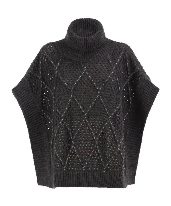 Peserico Hollow Shawl Sweater