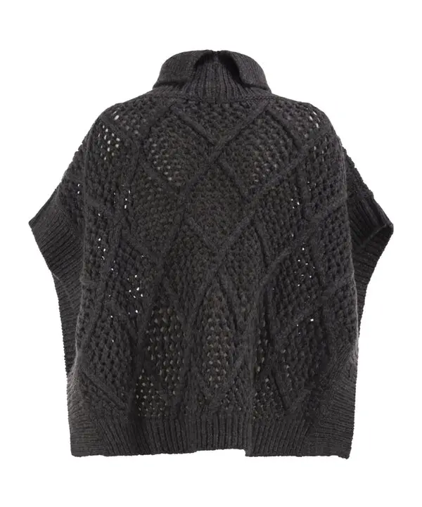 Peserico Hollow Shawl Sweater
