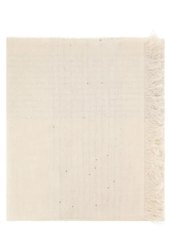 Peserico Sequin-embellished Striped Scarf