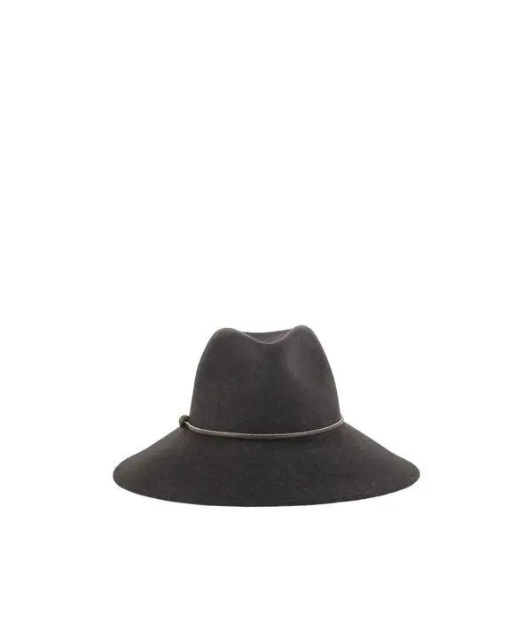 Peserico Bead-embellished Wide-brim Hat - Black