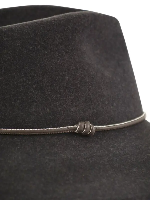 Peserico Wide-brim Hat With Beaded Embellishment