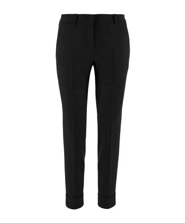 QL2 QUELLEDUE Tailored Trousers With Belt Loops And Cuffed Hems