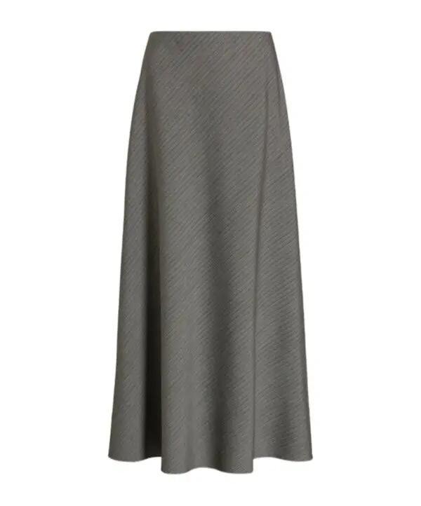 Alberta Ferretti A-line Skirt With Herringbone Weave - Grey