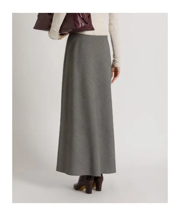 Alberta Ferretti A-line Skirt With Herringbone Weave