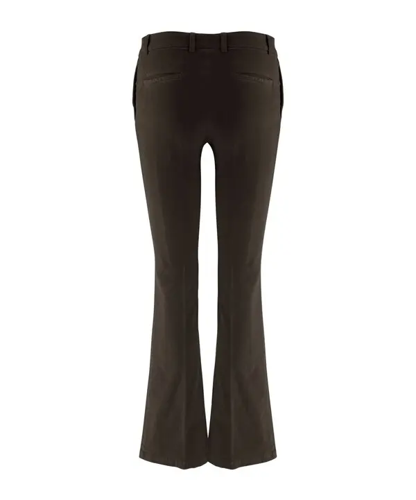 QL2 QUELLEDUE Matisse Stretch Velvet Flared Pants - Black
