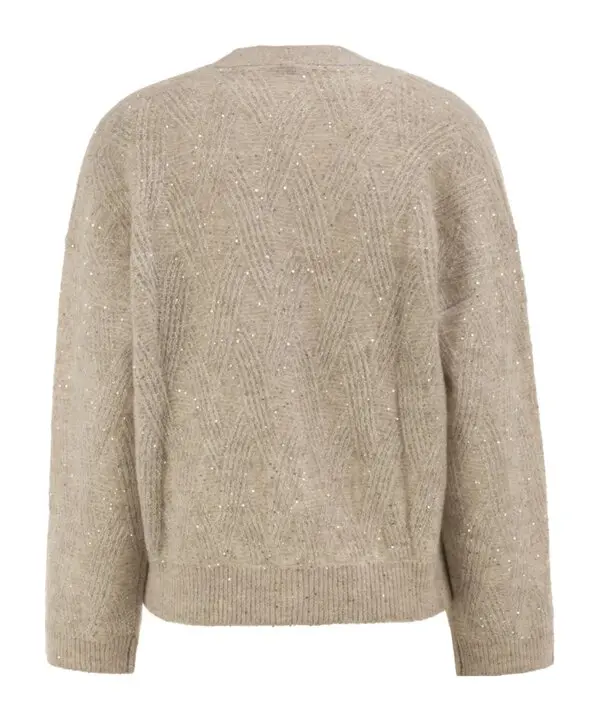 Peserico V-neck Knitted Cardigan With Sequins