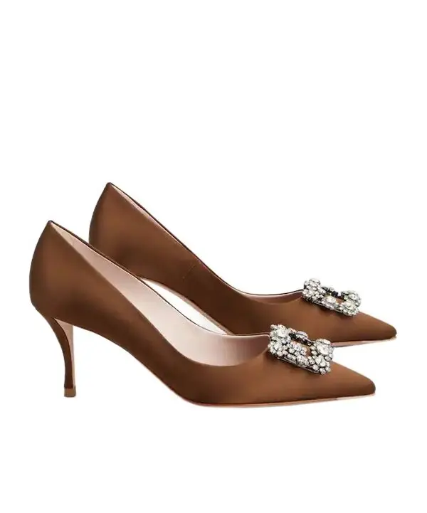 ROGER VIVIER Efflorescence Satin Pumps