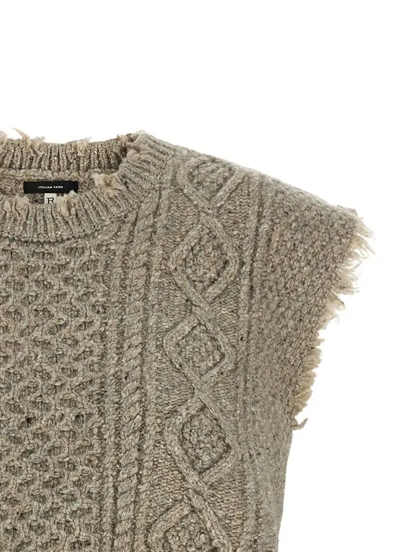 R13 Boyfriend Cable Knit Vest