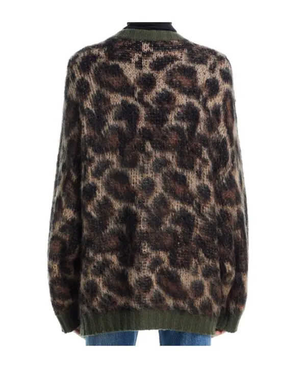R13 Animal Print Cardigan