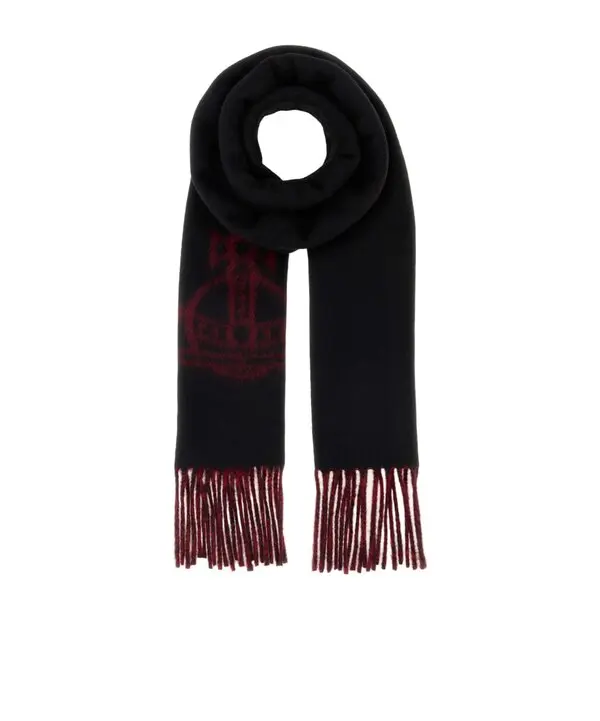 VIVIENNE WESTWOOD Double Face Scarf - Black/red
