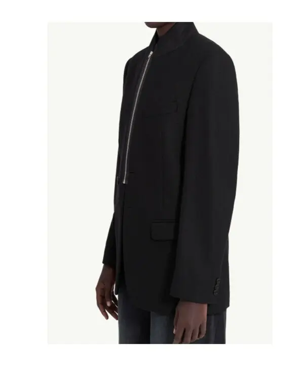 MAISON MARGIELA Zip-front Flannel Blazer