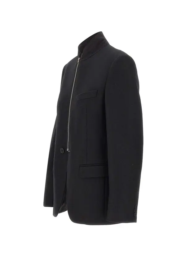 MAISON MARGIELA Zip-front Flannel Blazer