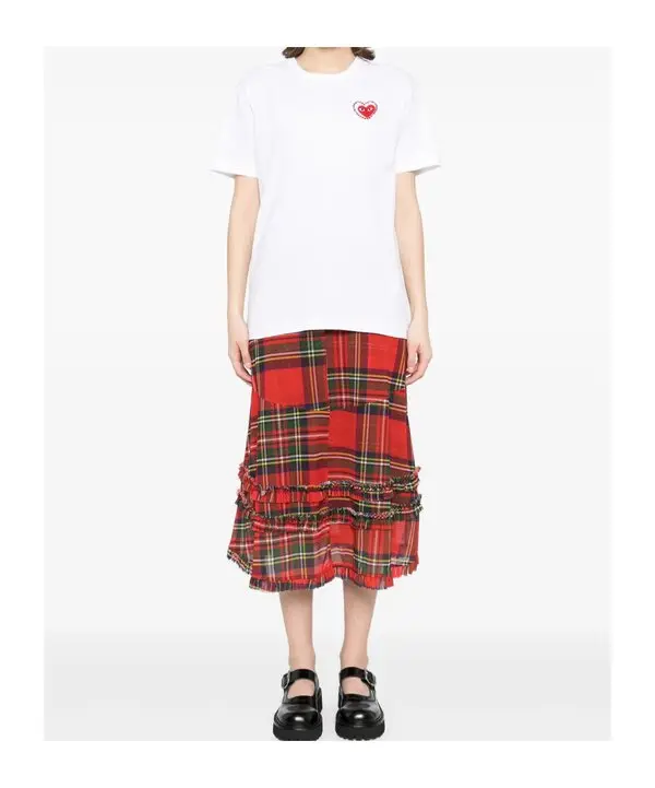 Comme Des Garçons Logo Printed Embellished T-shirt