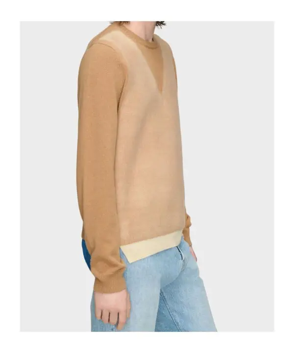 MAISON MARGIELA Fused Knit Wool Crewneck Sweater