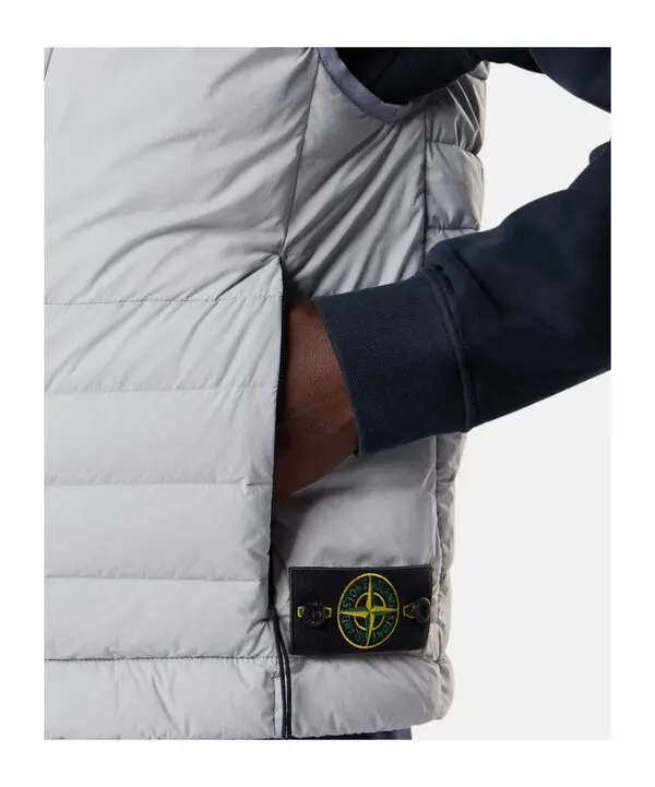 Stone Island Down Vestwithanti-drop Finish