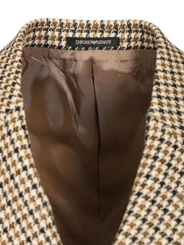 Emporio Armani Double-breasted Blazer Artan Check Motif