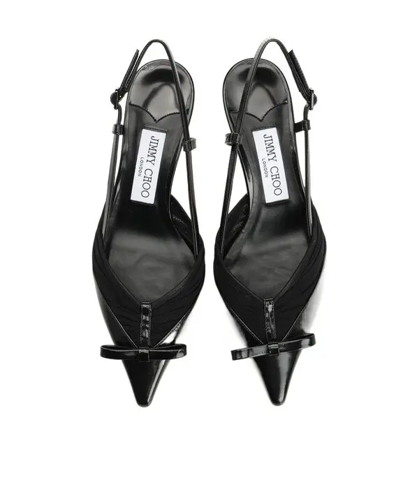 JIMMY CHOO Afia Pumps With Tulle Bow Detail