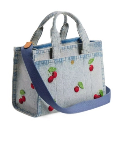 COACH Cargo Tote Bag 26 With Cherry Embroidery
