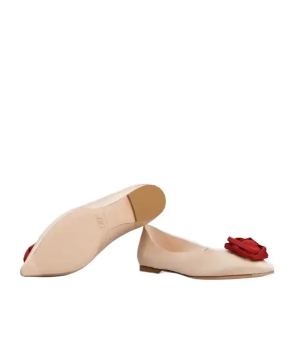 ROGER VIVIER Rose Vivier Ballerinas In Satin