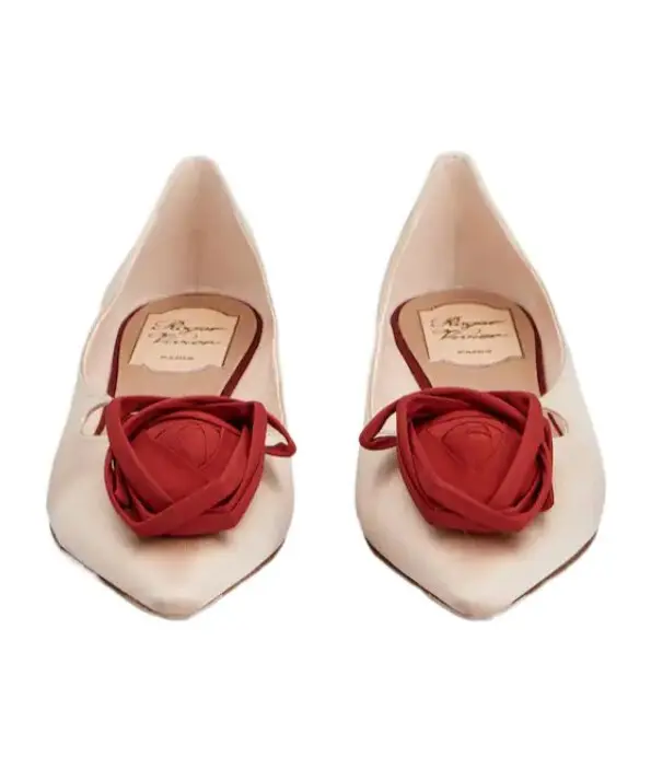 ROGER VIVIER Rose Vivier Ballerinas In Satin