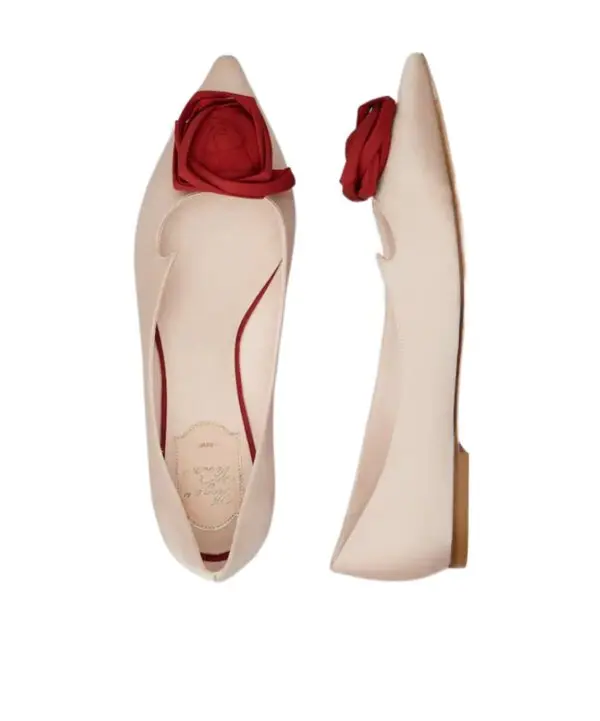 ROGER VIVIER Rose Vivier Ballerinas In Satin