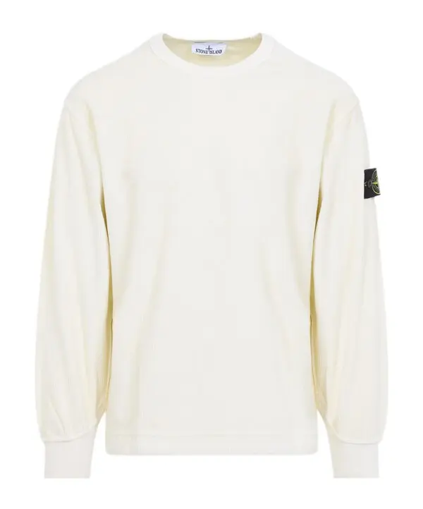 Stone Island Long-sleeve Crewneck Sweatshirt - Ivory