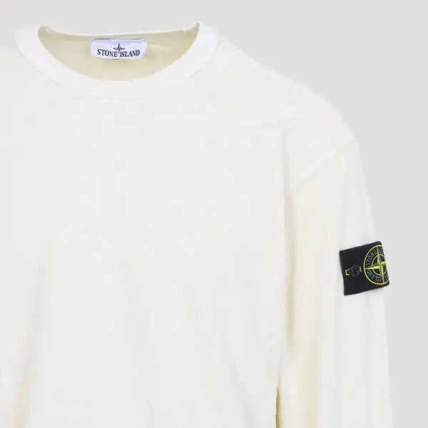 Stone Island Long-sleeve Crewneck Sweatshirt - Ivory