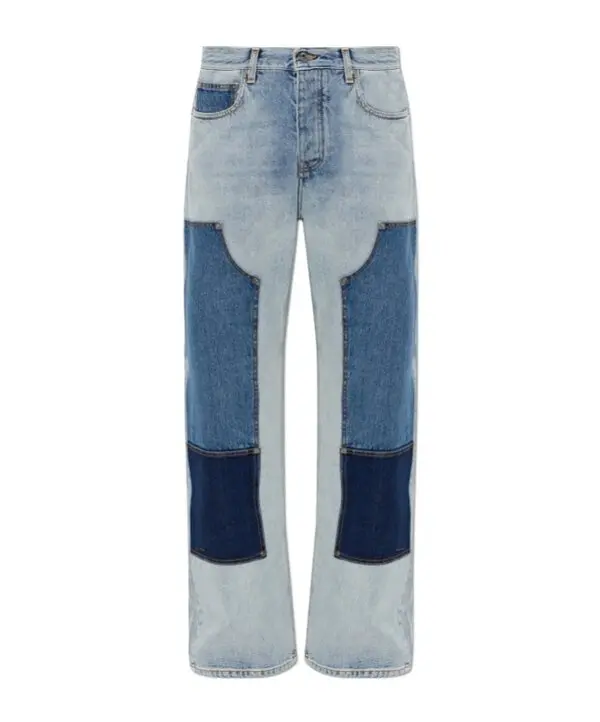 Off-White Panelled Jeans - Blue
