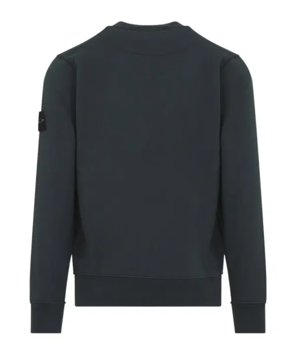 Stone Island Crewneck Sweatshirt With Logo Patch - Green