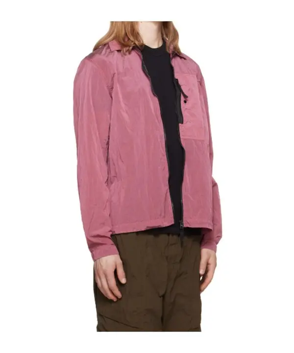 Stone Island Regular-fit Zip-up Overshirt With Chest Pocket