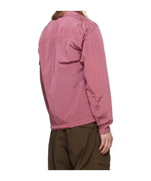 Stone Island Regular-fit Zip-up Overshirt With Chest Pocket