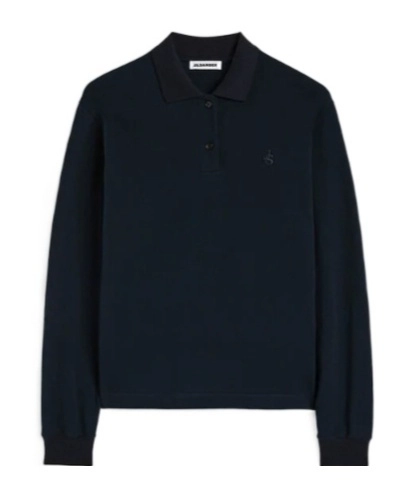 JIL SANDER Cotton Piquet Polo T-shirt - Ink