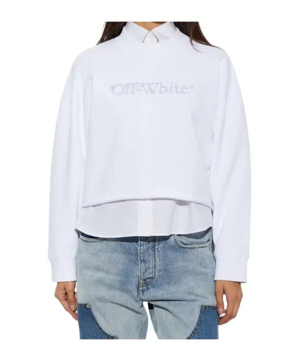 Off-White Cropped Sweatshirt