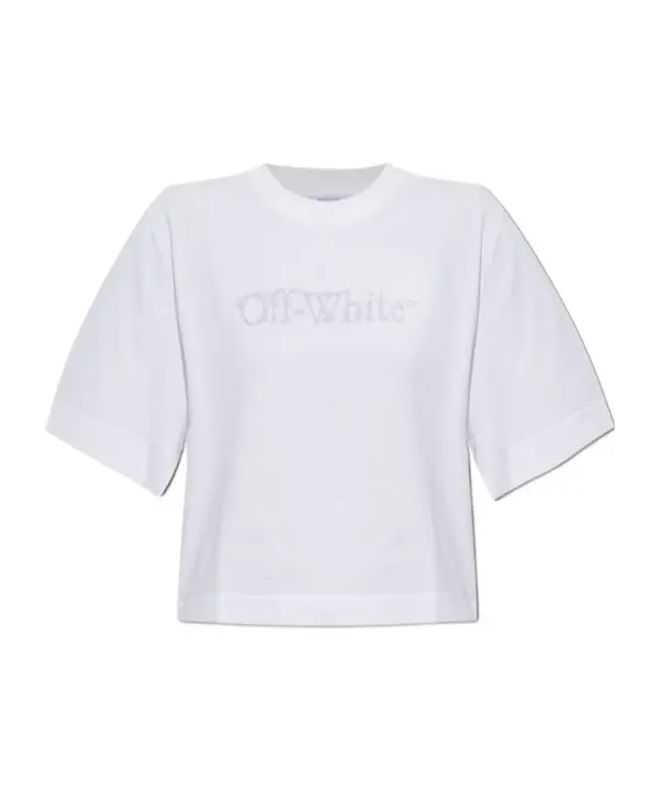 Off-White Cropped Short-sleeve T-shirt