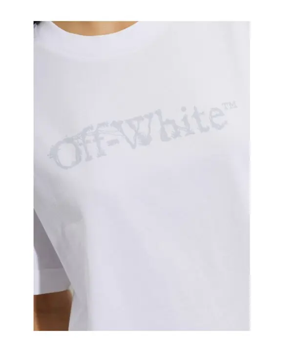 Off-White Cropped Short-sleeve T-shirt