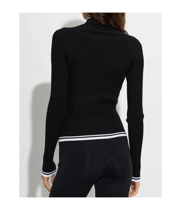 Off-White Long-sleeve High-neck Knit Top