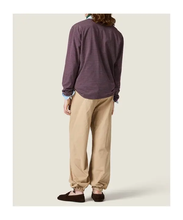 Miu Miu Washed Gabardine Joggers With Embroidered Logo